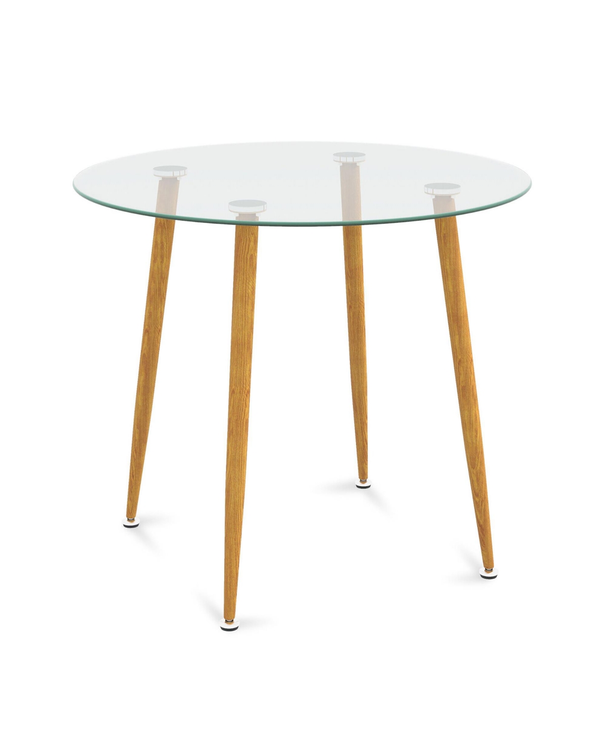 Click here for Gymax Leisure Coffee Table Round Glass Dining Tabl... prices
