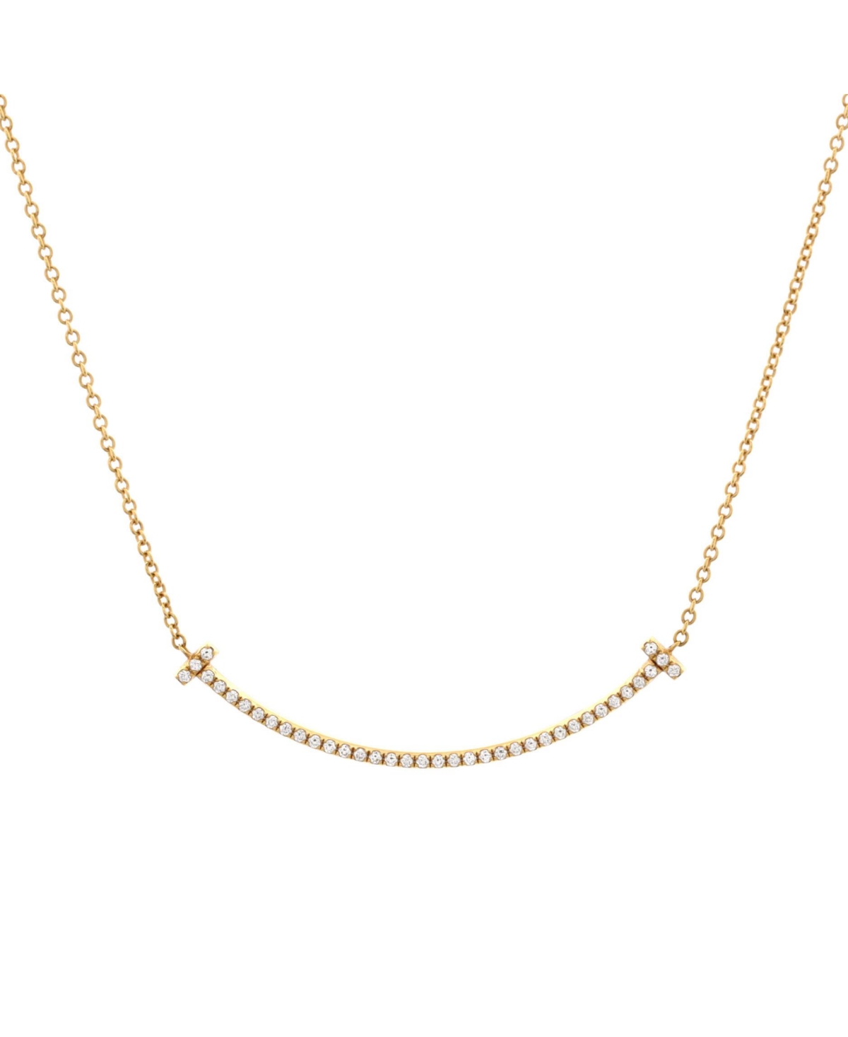 Click here for Pre-Owned Tiffany & Co. Small T Smile Pendant Neck... prices