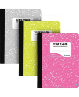 Composition Notebooks Wide Ruled Paper, Colored Marble Composition ...