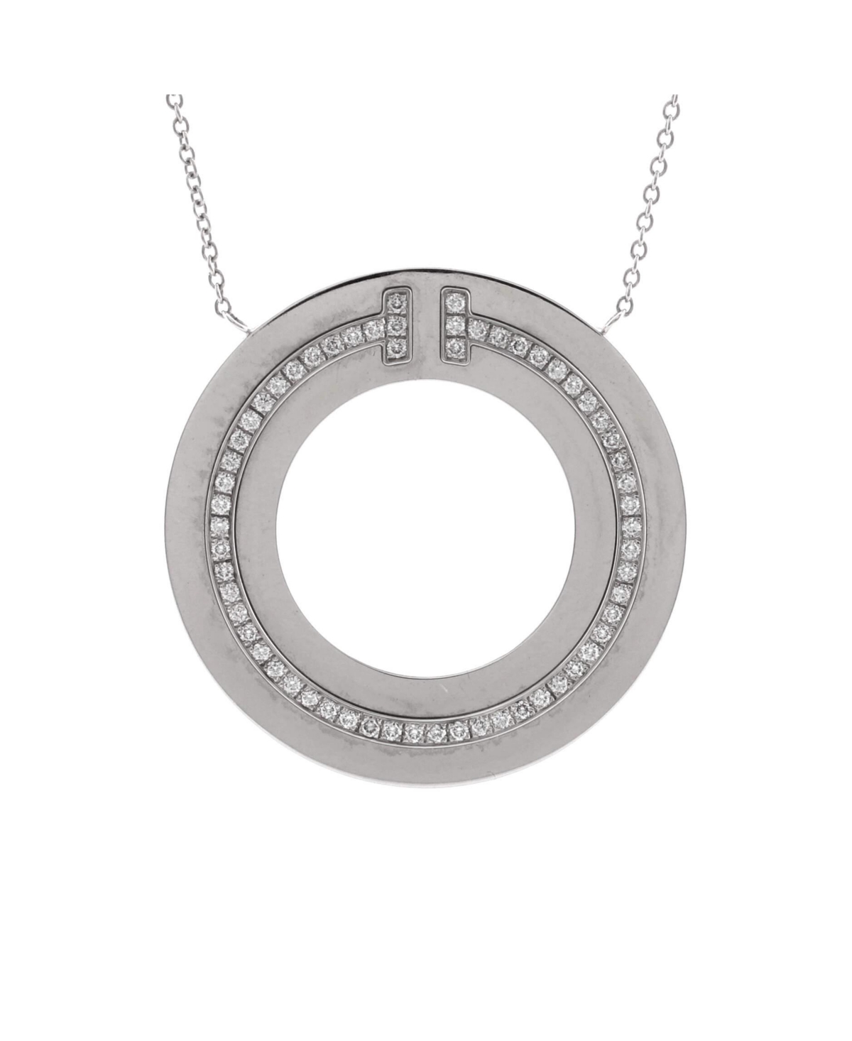 Click here for Pre-Owned Tiffany & Co. Large T Circle Pendant Nec... prices