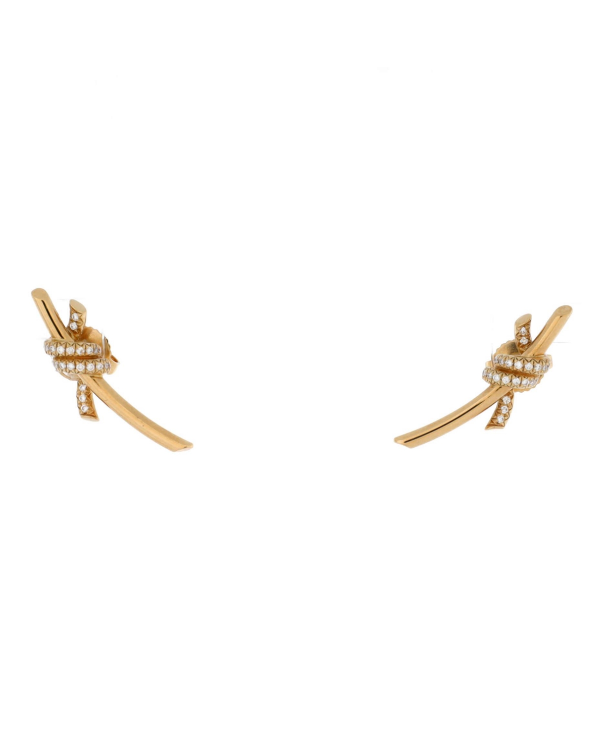 Click here for Pre-Owned Tiffany & Co. Knot Stud Earrings 18K Gol... prices