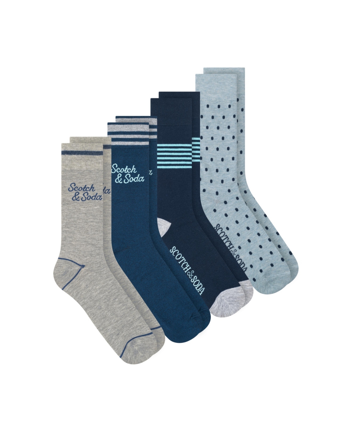 Click here for Scotch & Soda Mens 4-Pack Patterned Dress Socks -... prices