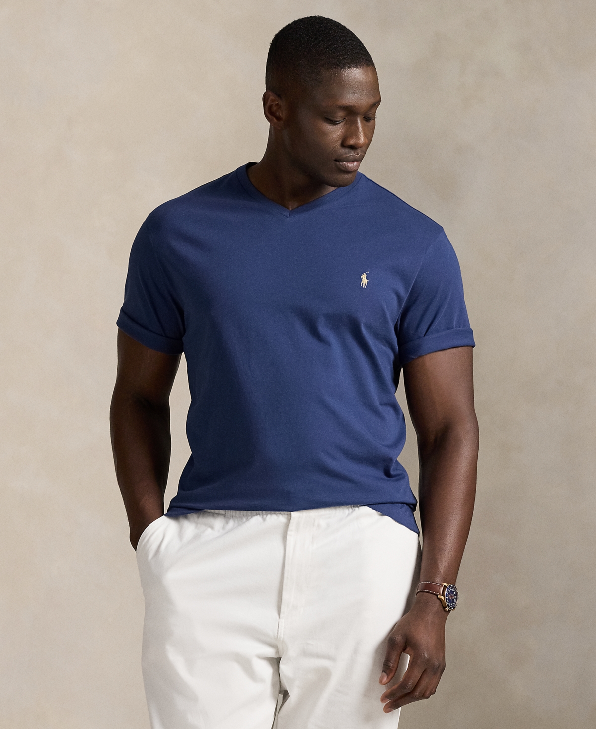 Click here for Polo Ralph Lauren Mens Big & Tall Jersey V-Neck T-... prices