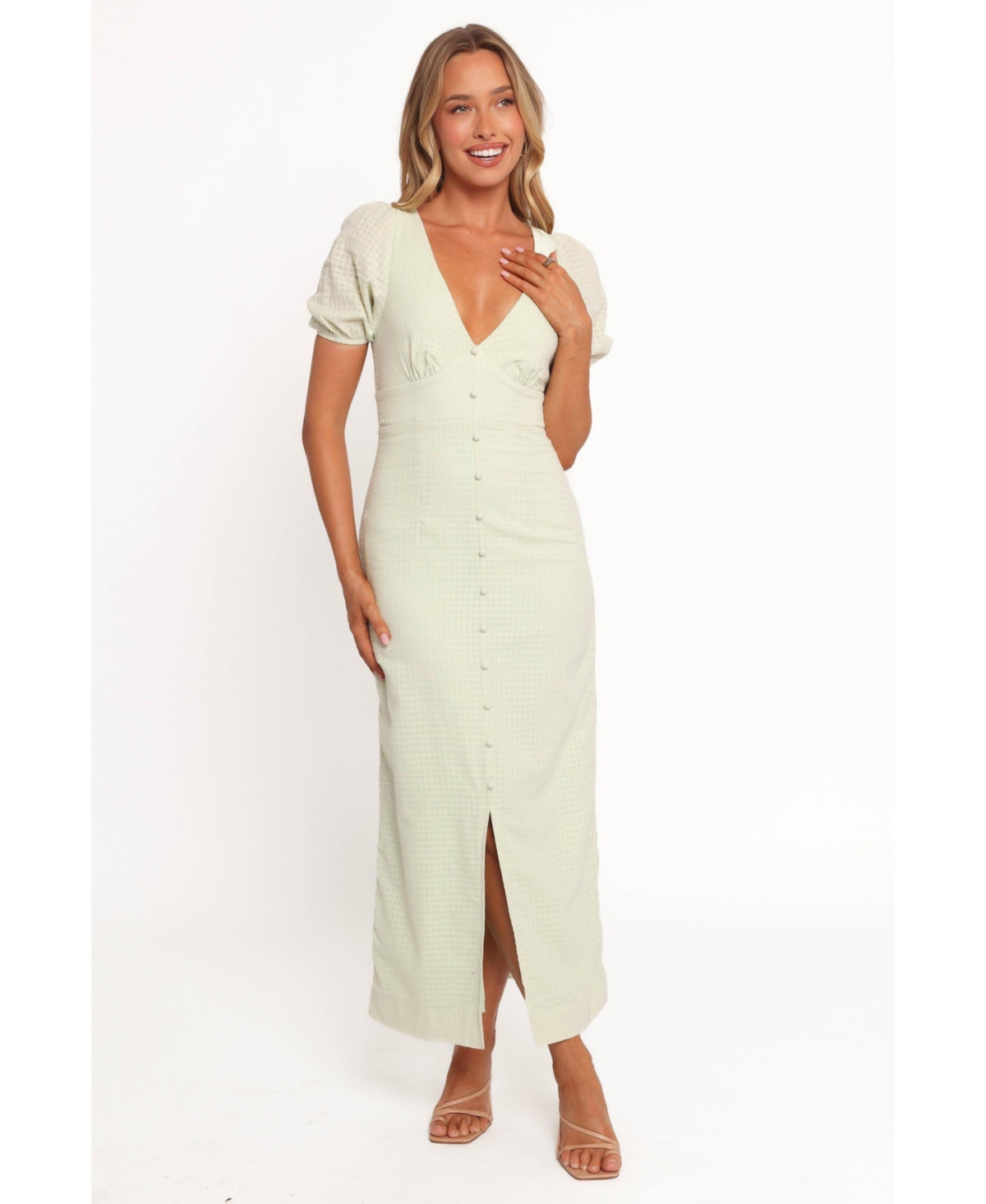 Click here for Petal and Pup Womens Seraphina Maxi Dress - Green prices