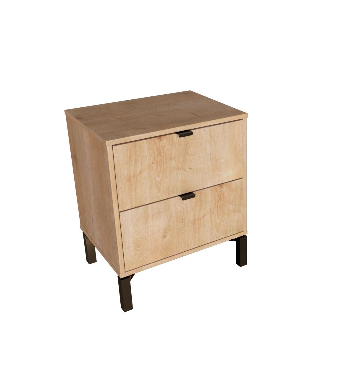 Click here for Two Drawer Nightstand with Faux Wood Finish for Be... prices