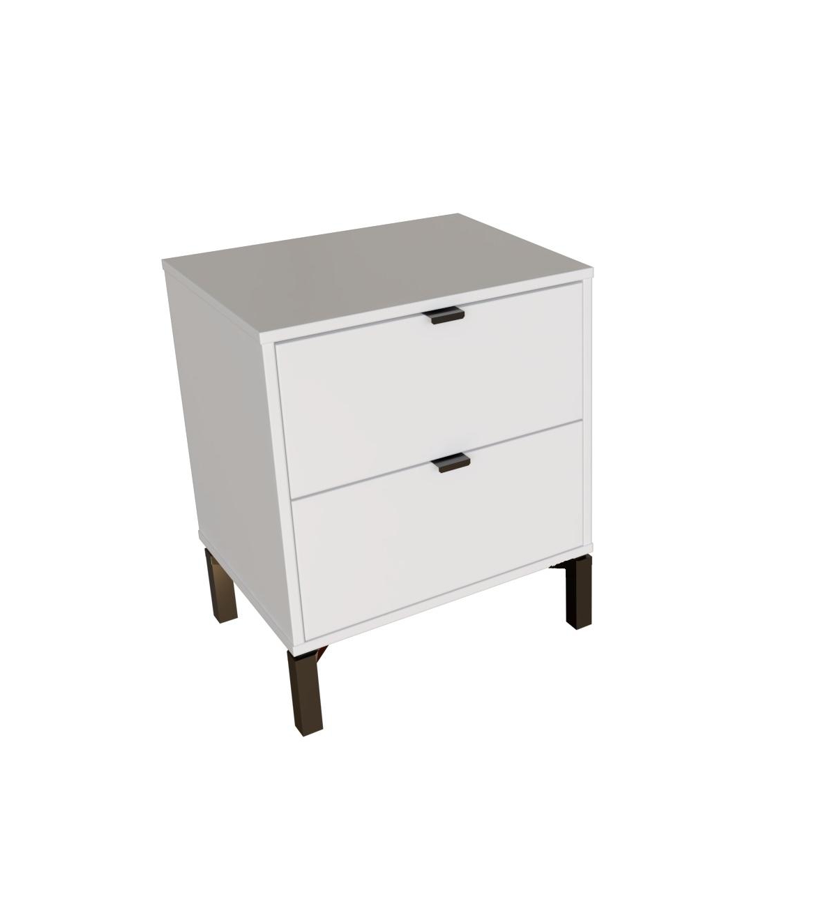 Click here for Two Drawer Nightstand with Faux Wood Finish for Be... prices