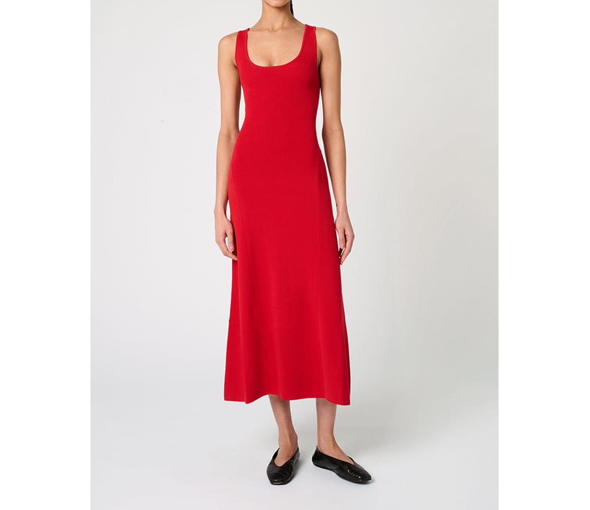 Click here for WeWoreWhat Womens Scoop Neck Midi Dress - Red prices