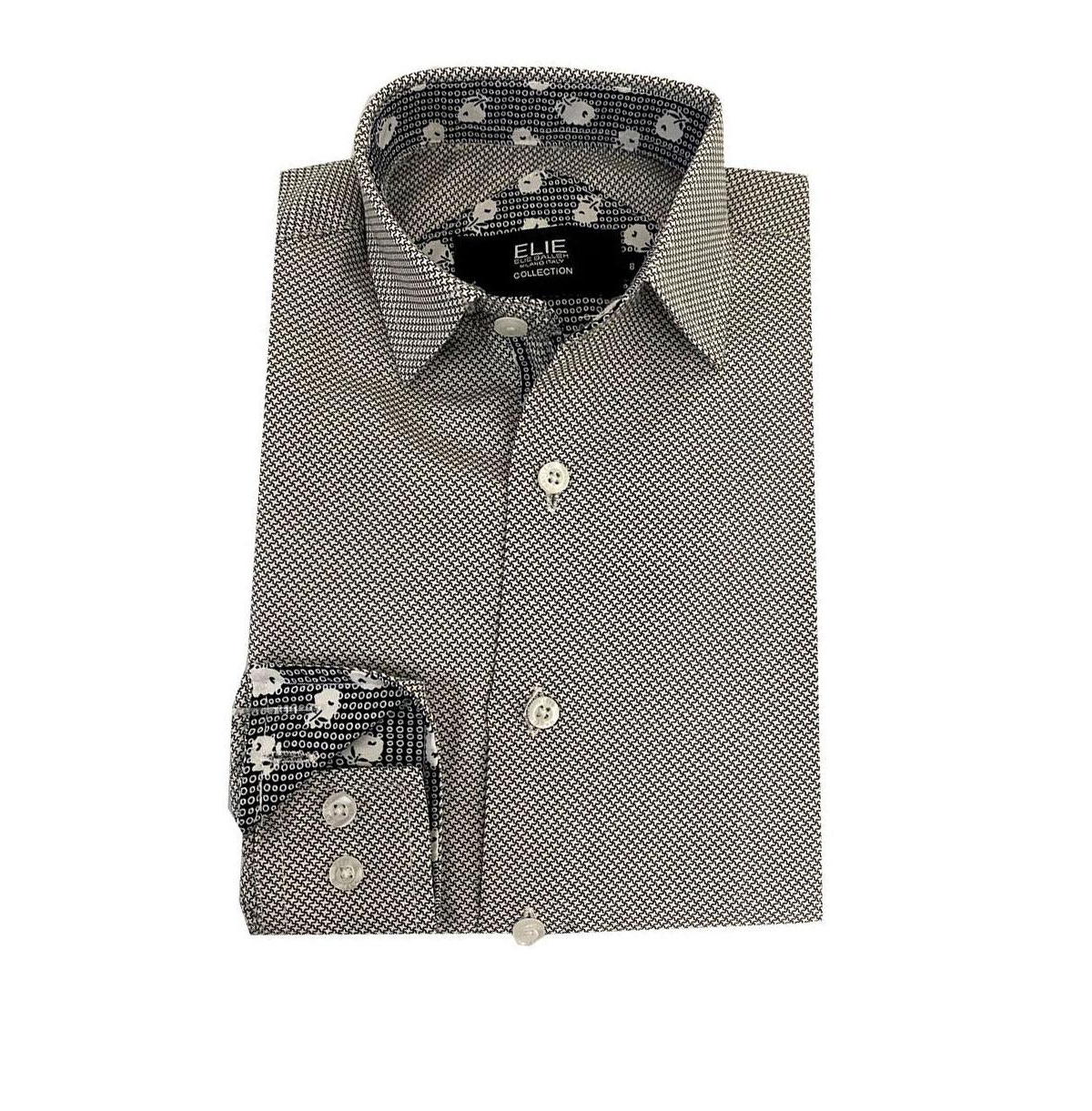 Click here for Elie Balleh Little Boys Black Micro Houndstooth Sl... prices