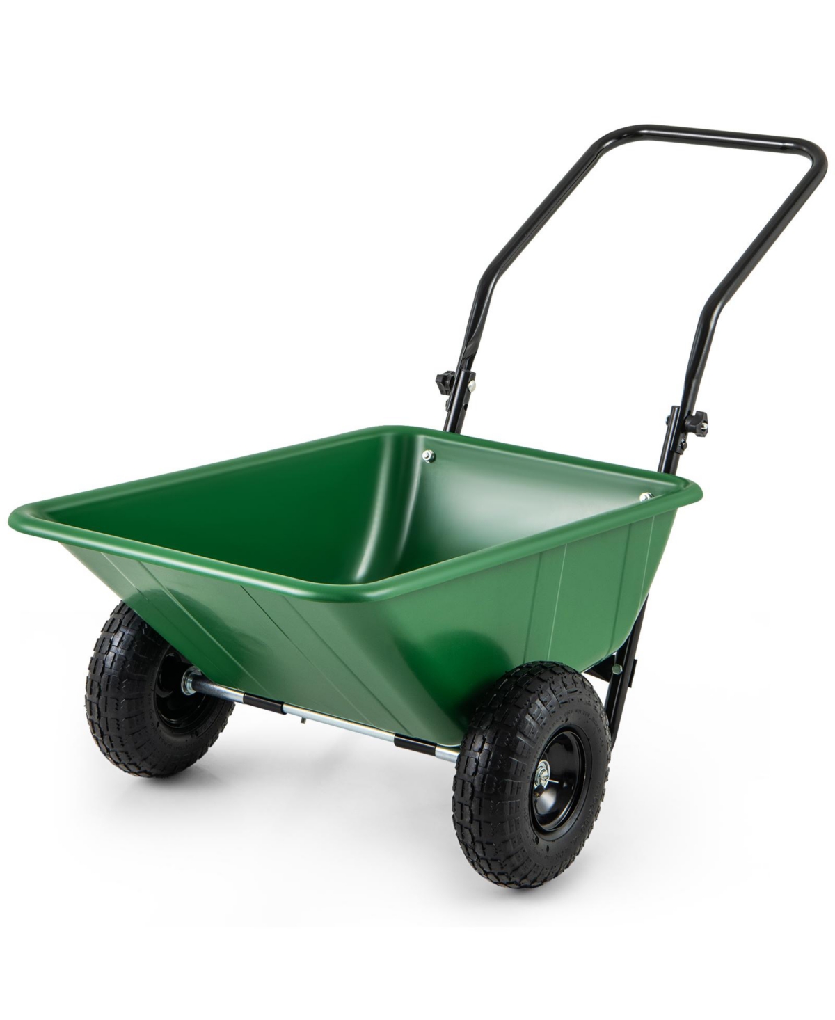 Click here for Dual-Wheel Wheelbarrow Garden Utility Cart with Pn... prices