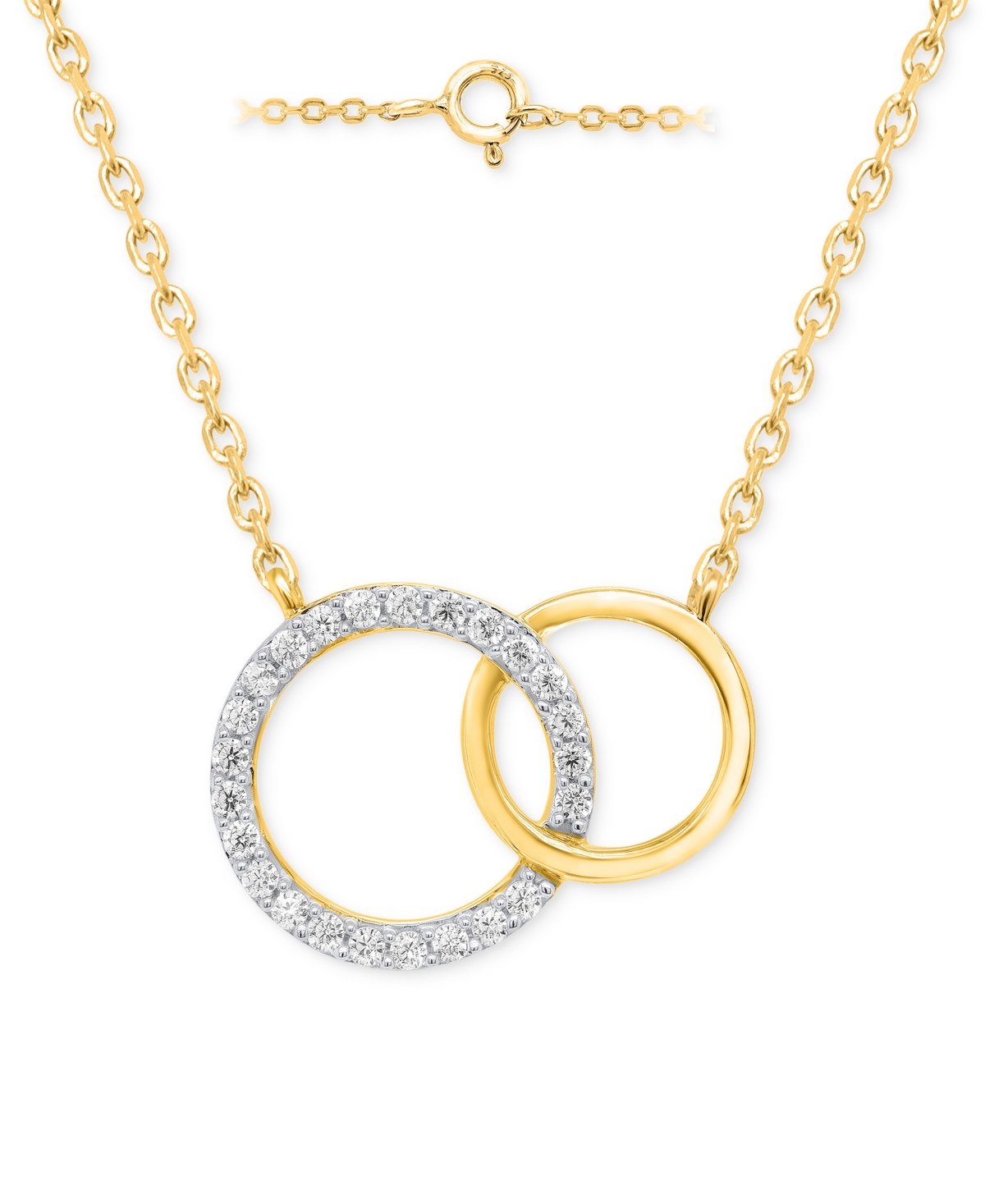 Click here for Diamond Interlocking Rings 18 Necklace (1/6 ct. t.... prices