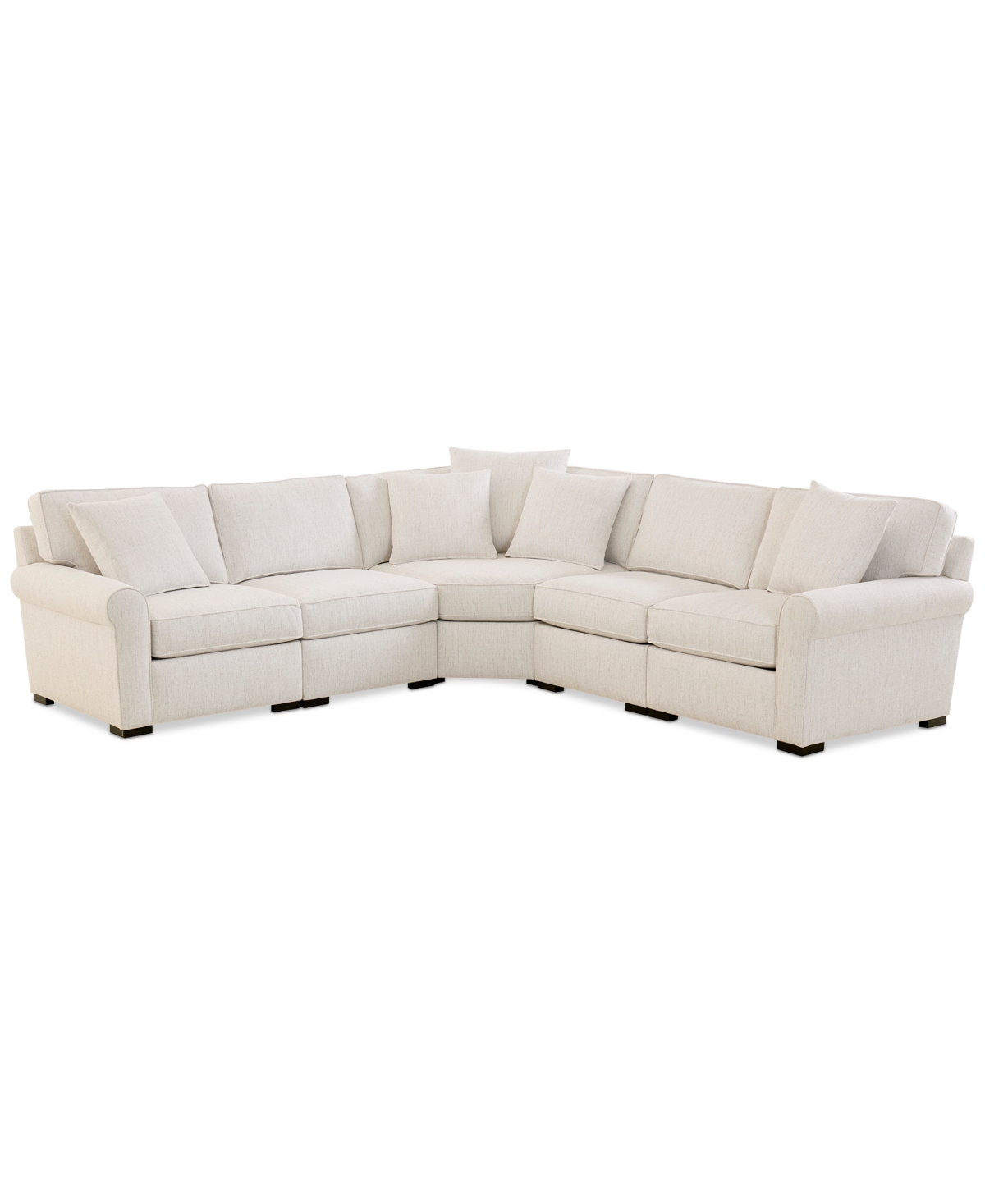 Click here for Radley Roll Arm 115 5-Pc. Fabric L Sectional with... prices