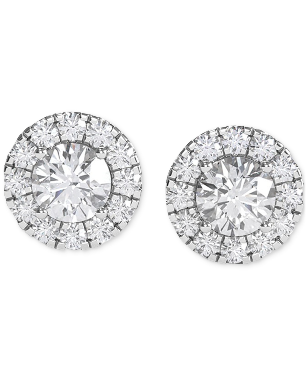Click here for Diamond Halo Screw Back Stud Earrings (2-1/2 ct. t... prices