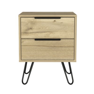 Click here for Slickblue Two Drawer Nightstand In Faux Wood Finis... prices