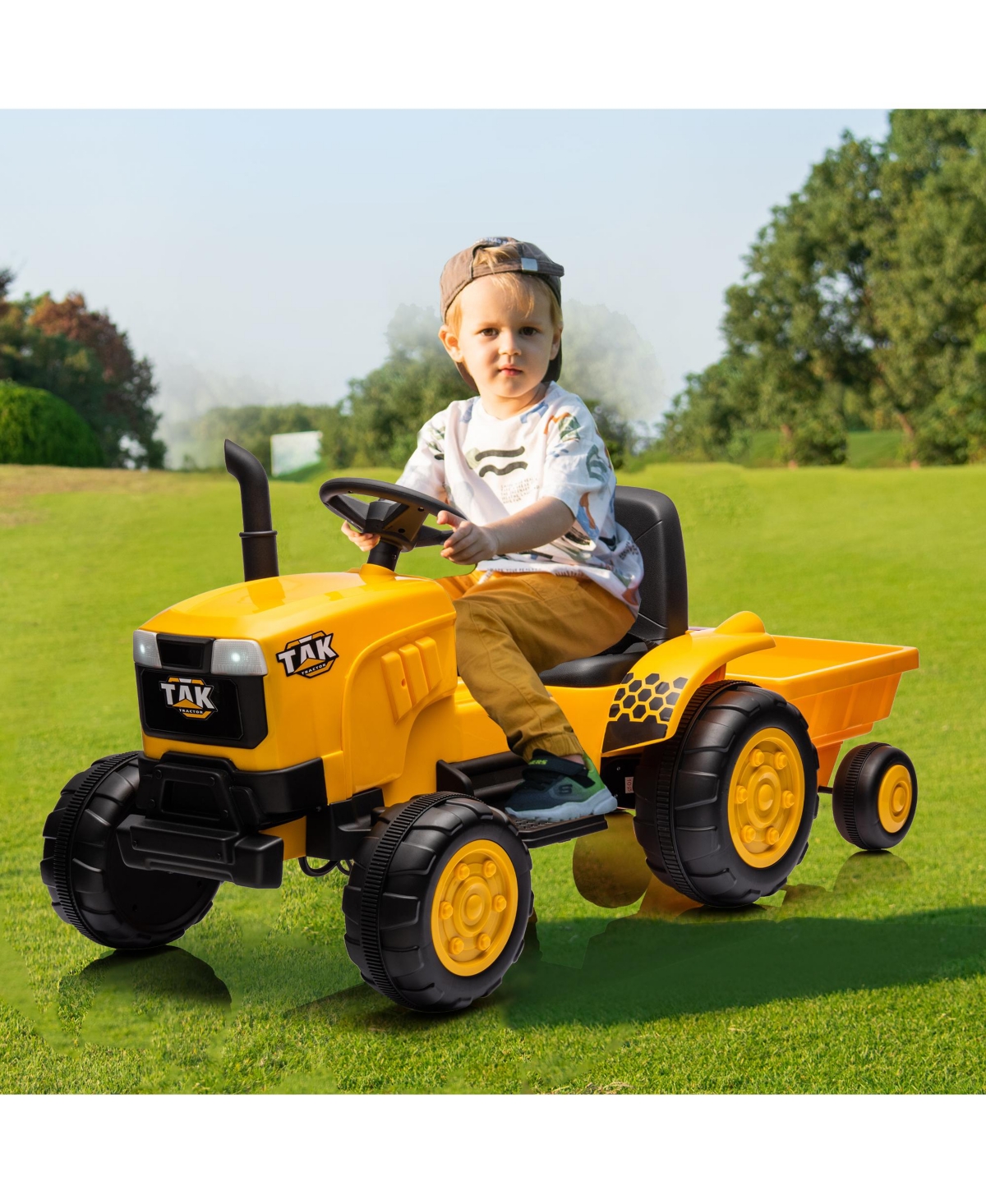 Click here for ExperienceJoywhale Kids 12V Ride-On Tractor with D... prices