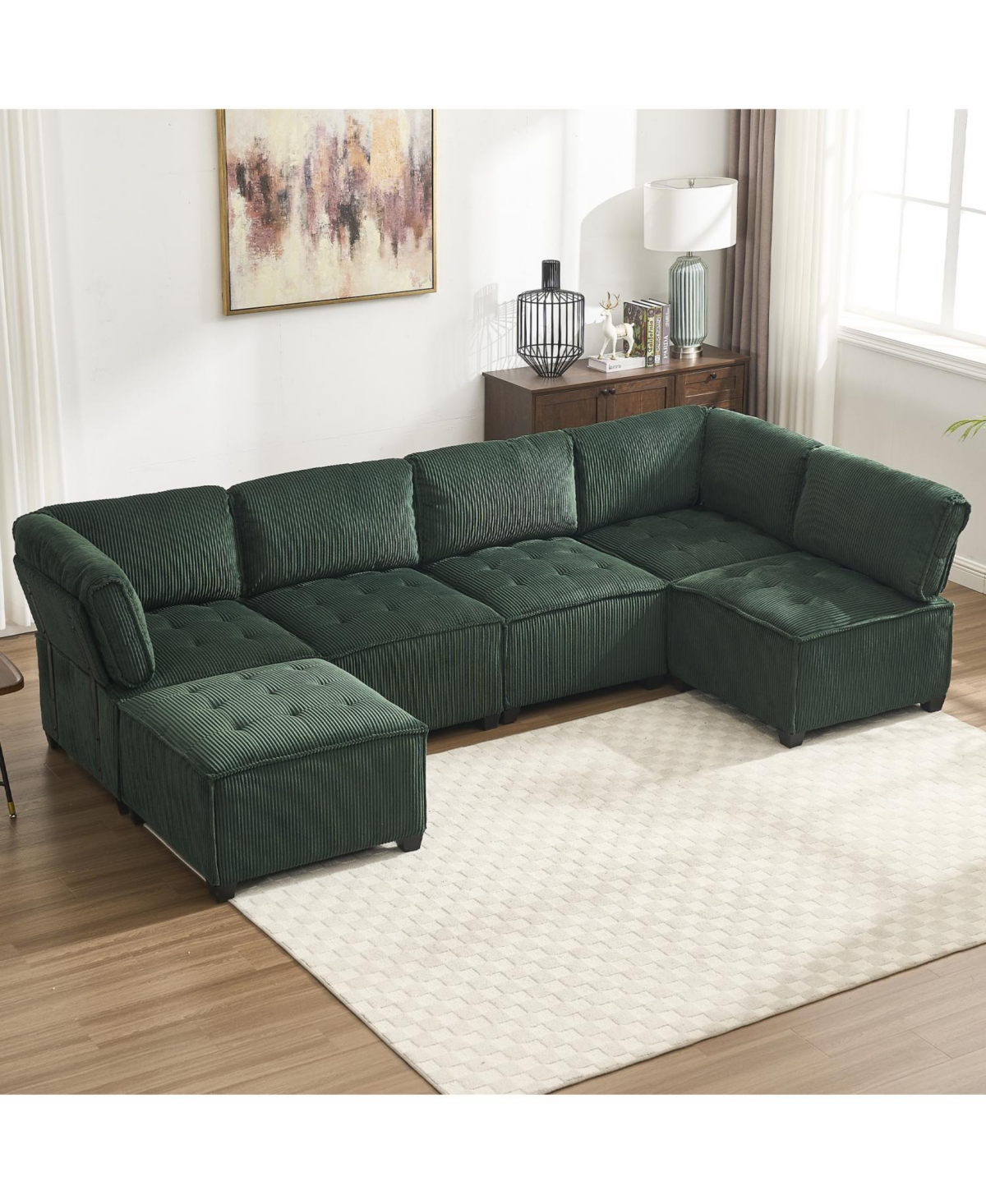 Click here for Streamdale U-Shaped Modular Sectional Sofa with Re... prices