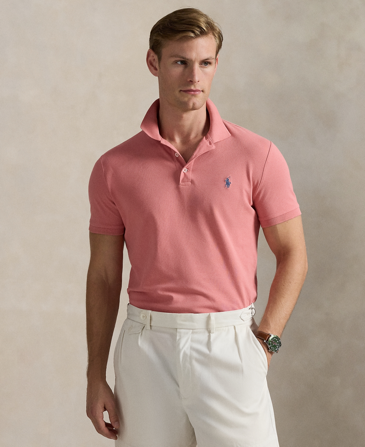 Click here for Polo Ralph Lauren Mens Classic-Fit Stretch Mesh Po... prices