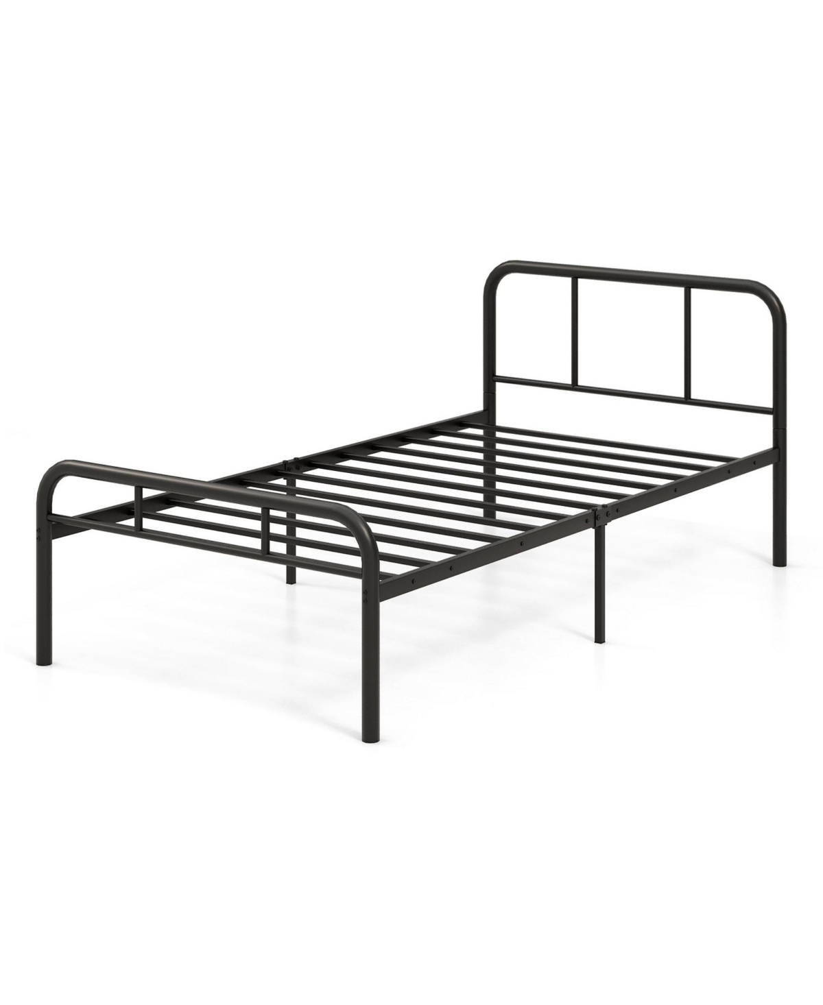 Click here for Gymax Twin Bed Frame Metal Platform Bed Base w/ He... prices