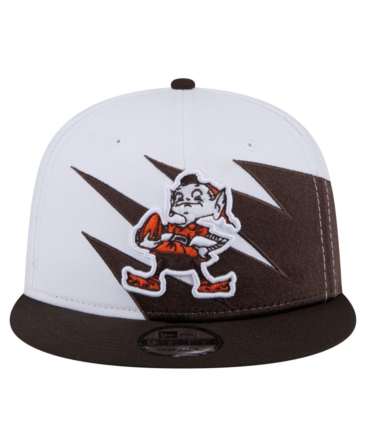 New Era Men's Brown Cleveland Browns Throwback Jagged 9fifty Snapback ...