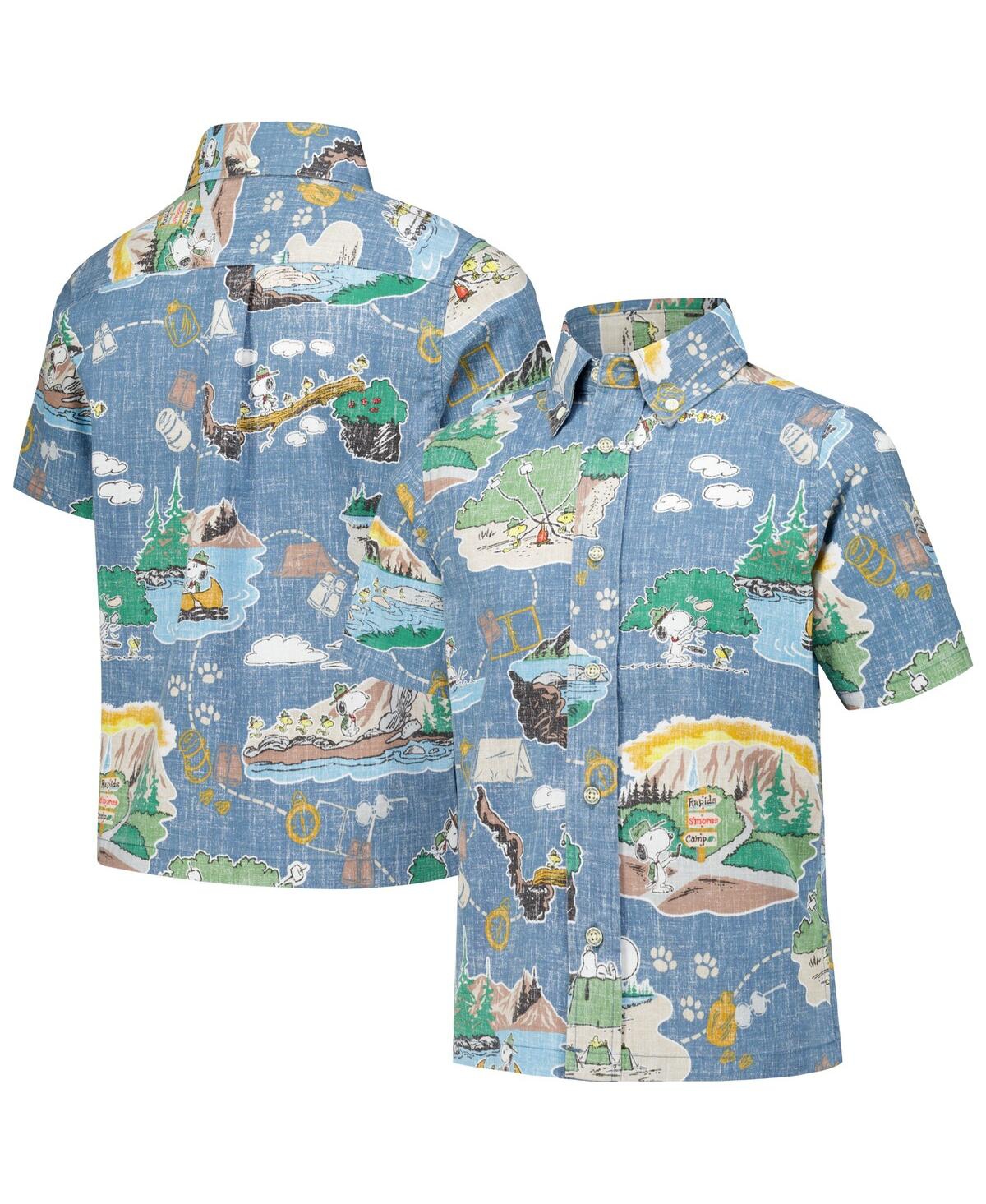 Click here for Reyn Spooner Big Boys and Girls Blue Peanuts Beagl... prices