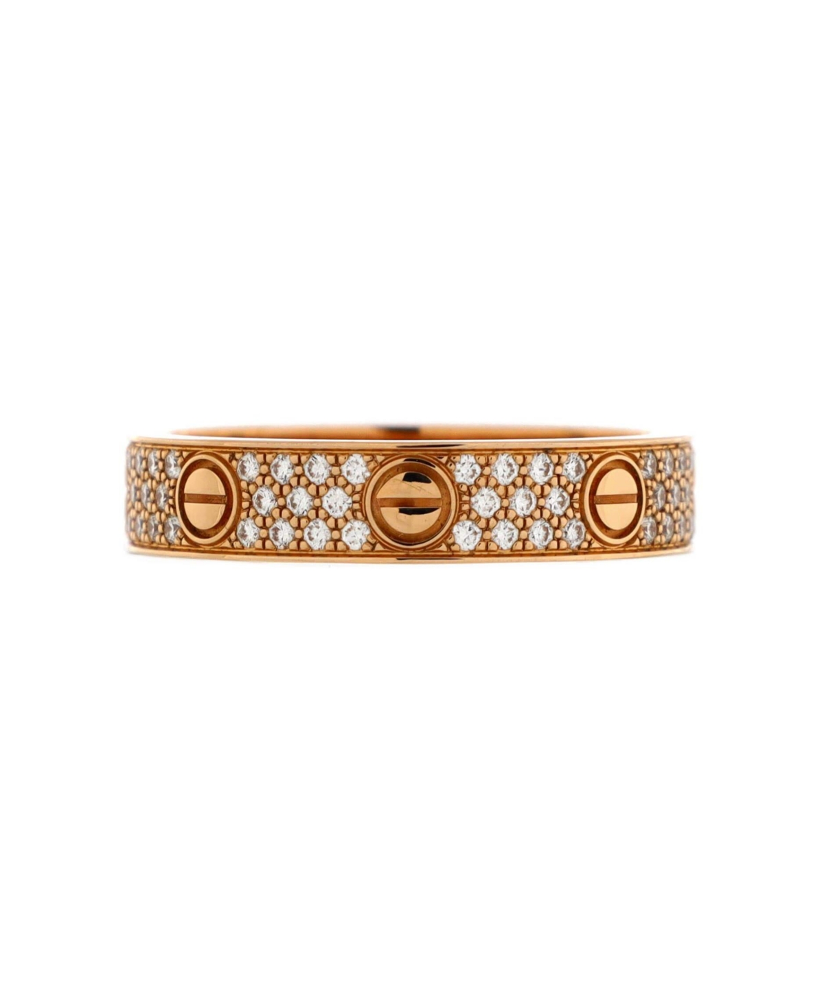 Click here for Pre-Owned Cartier Love Wedding Band Pave Diamonds... prices