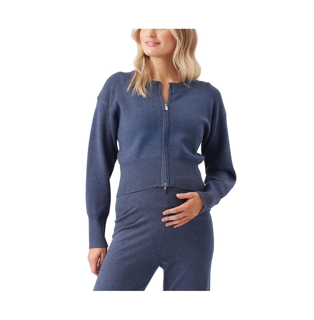 Click here for Delta Zip Through Knit - Denim marle prices