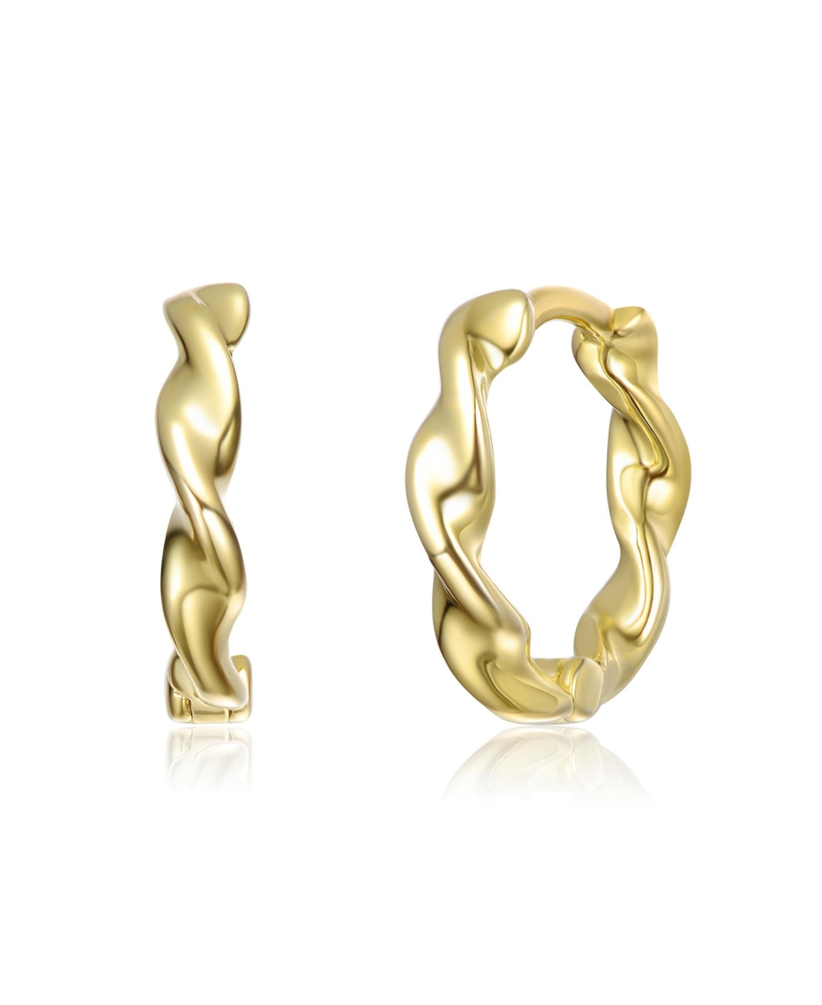Click here for Kids 14K Gold Plated Twirled Hoop Earrings - Gold prices