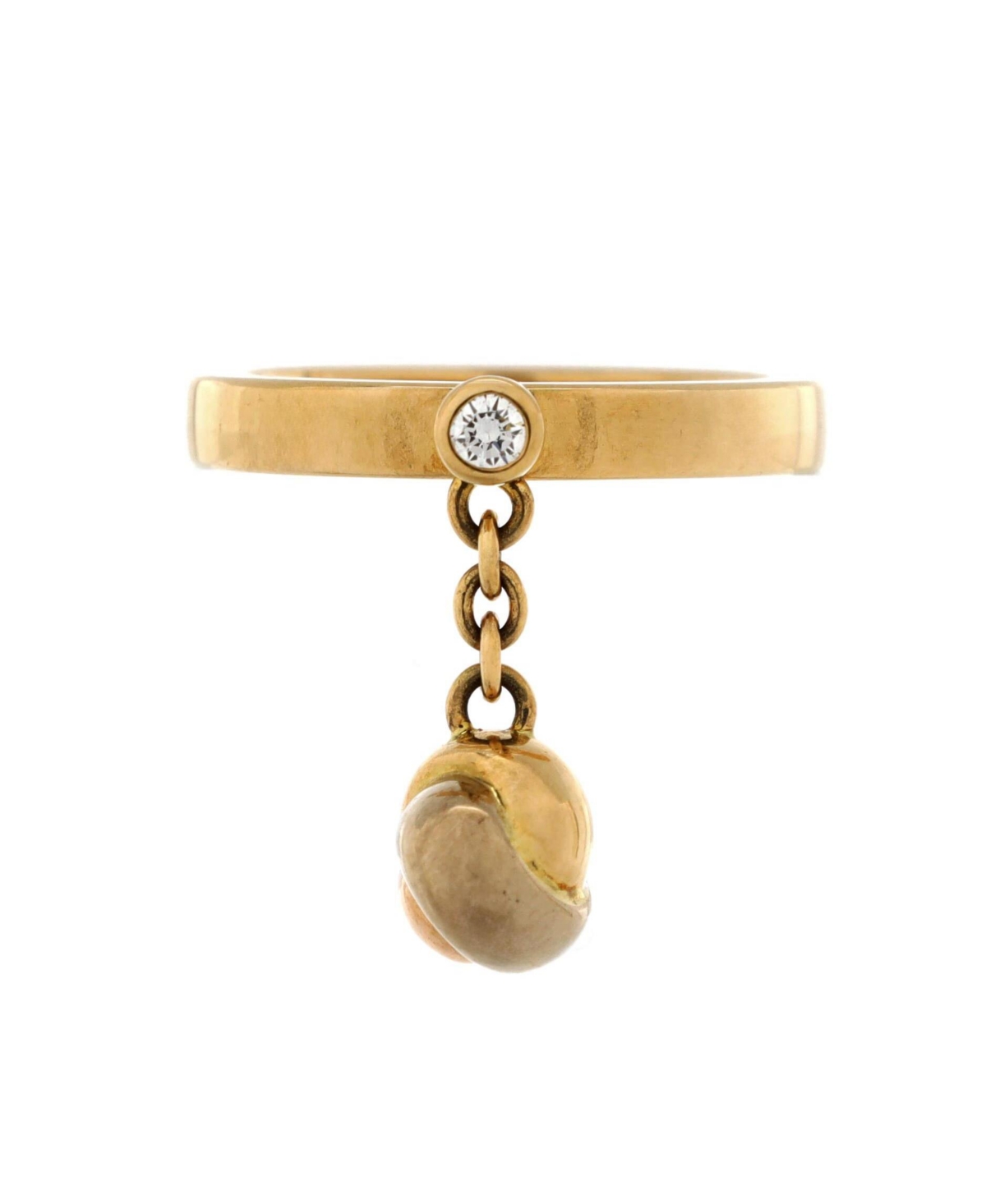 Click here for Pre-Owned Cartier Trinity Knot Charm Ring 18K Gold... prices