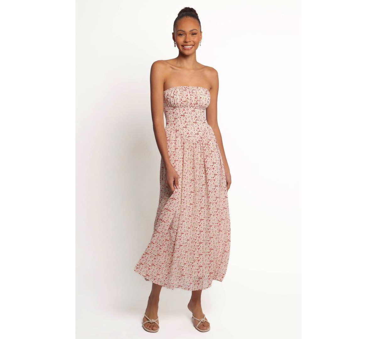 Petal and Pup Womens Jody Strapless Maxi Dress - Floral