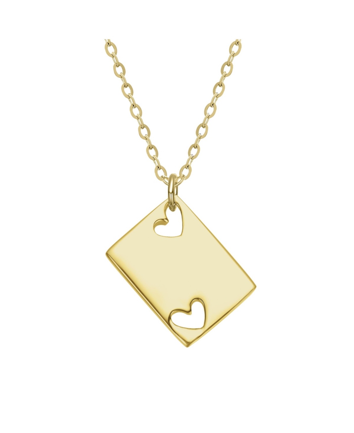 Click here for Kids 14K Gold Plated Heart Cutout Pendant Necklace... prices