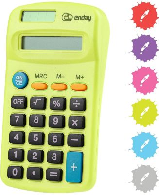 Calculator Pink, Basic Small Solar and Battery Operated, Large Display ...
