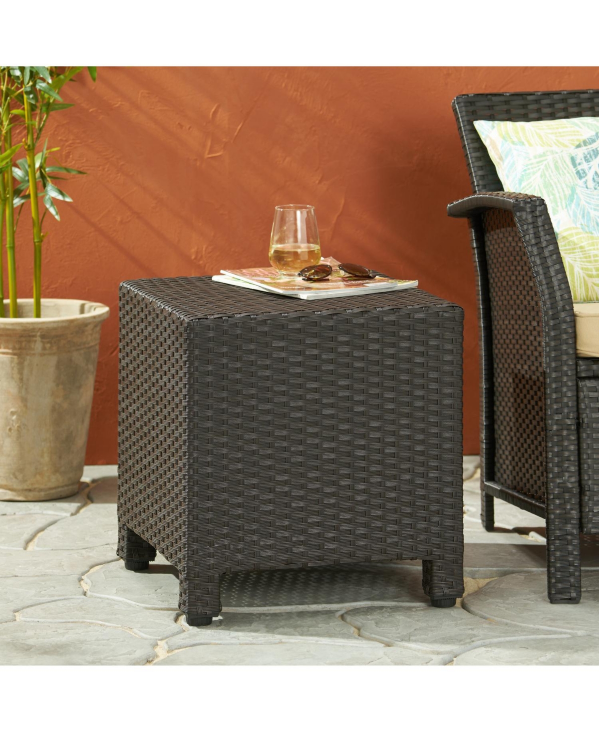 Click here for Wicker Cube Side Table - Outdoor Coffee Table - Da... prices