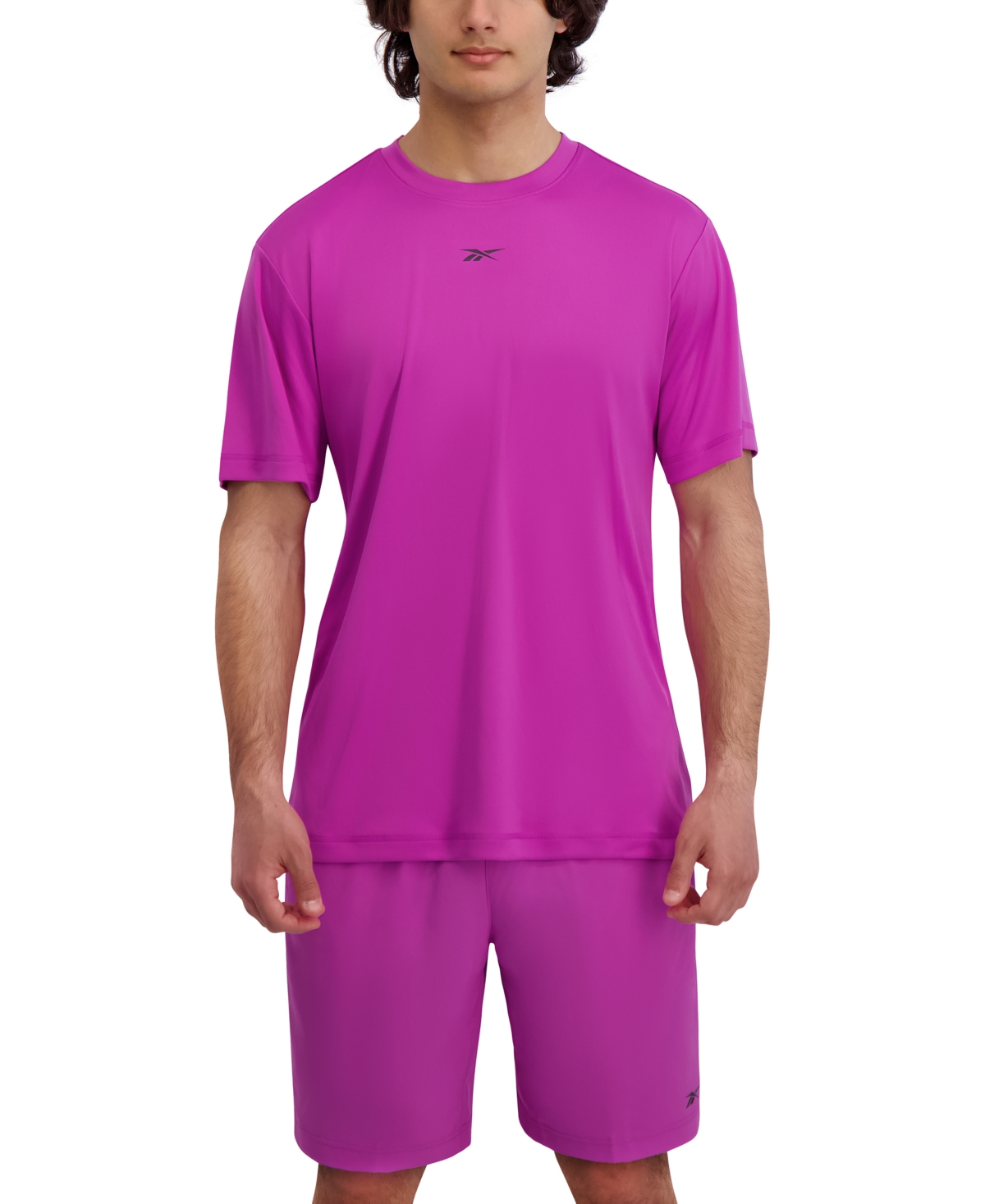 Click here for Reebok Mens Tech Regular-Fit Logo T-Shirt - Purple... prices