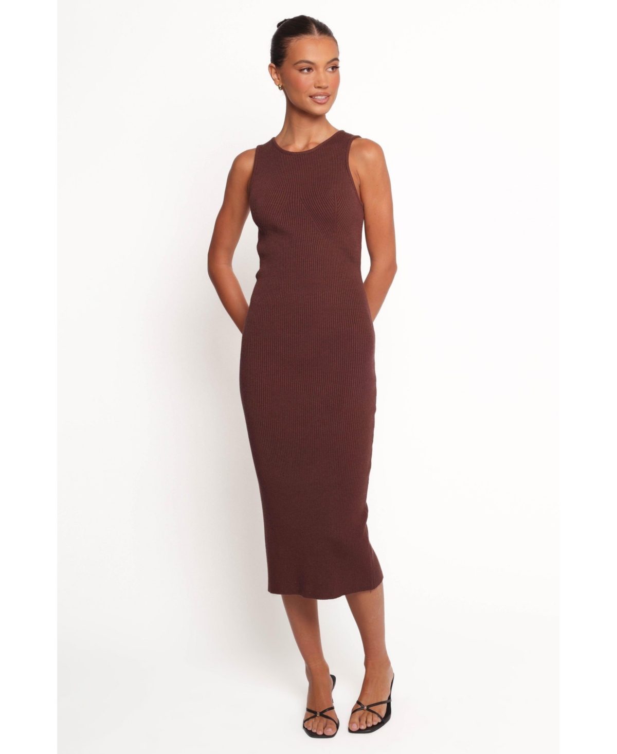 Click here for Petal and Pup Womens Hollis Midi Dress - Chocolate prices