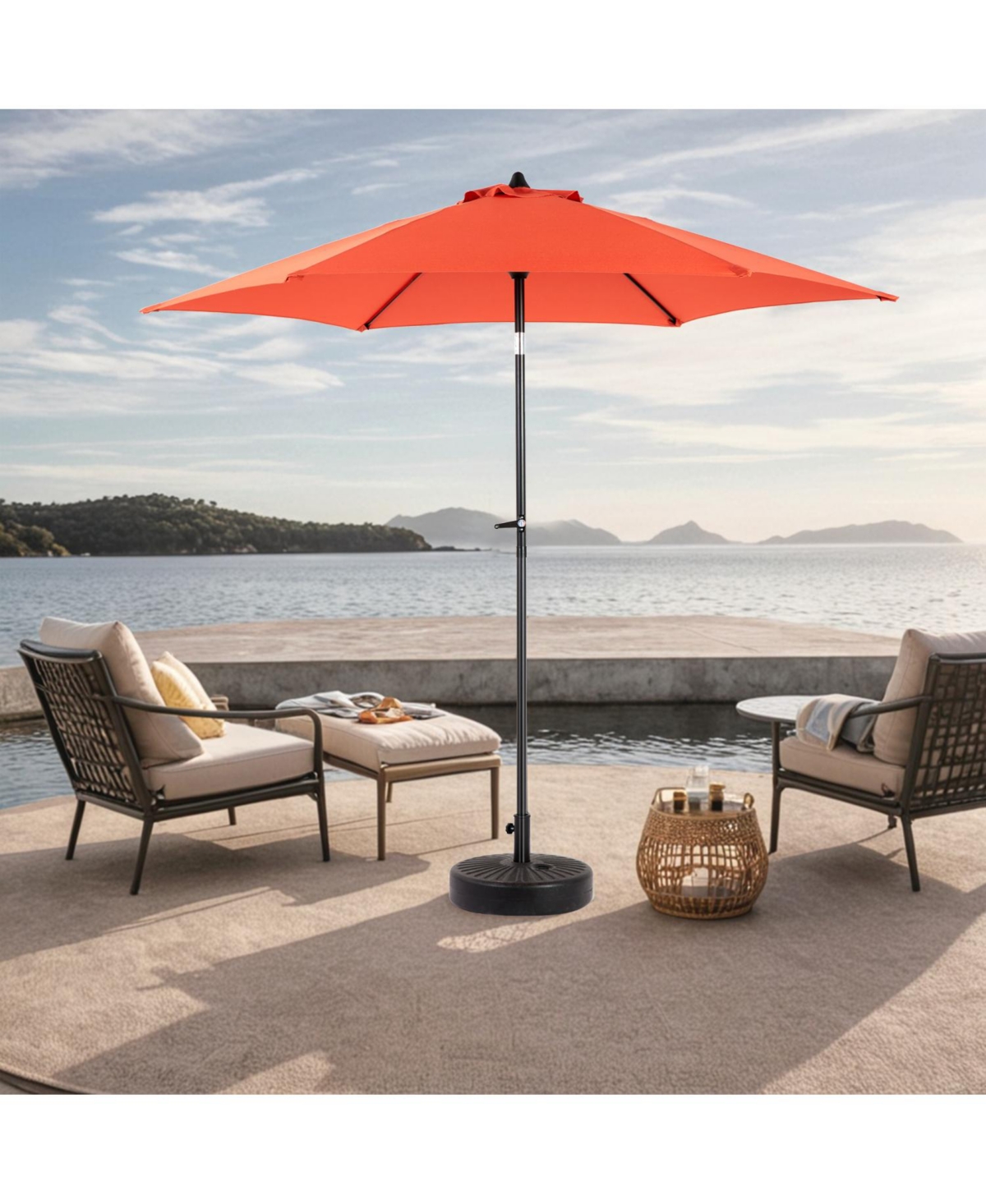 Click here for 9FT Outdoor Patio Umbrella - Tilt & Crank - Orange... prices
