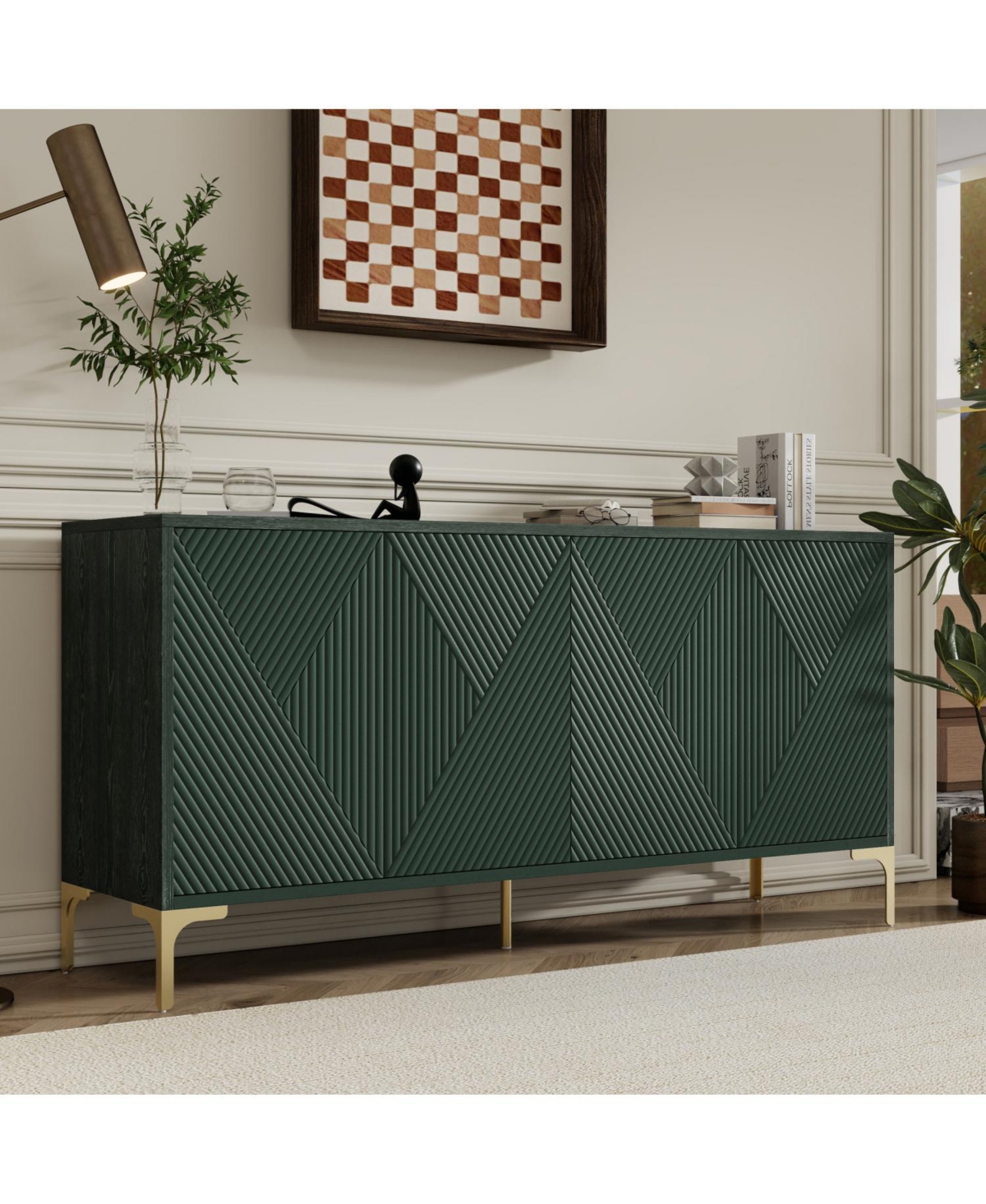 Click here for Modern Olive Green Sideboard - 60" with Stora... prices
