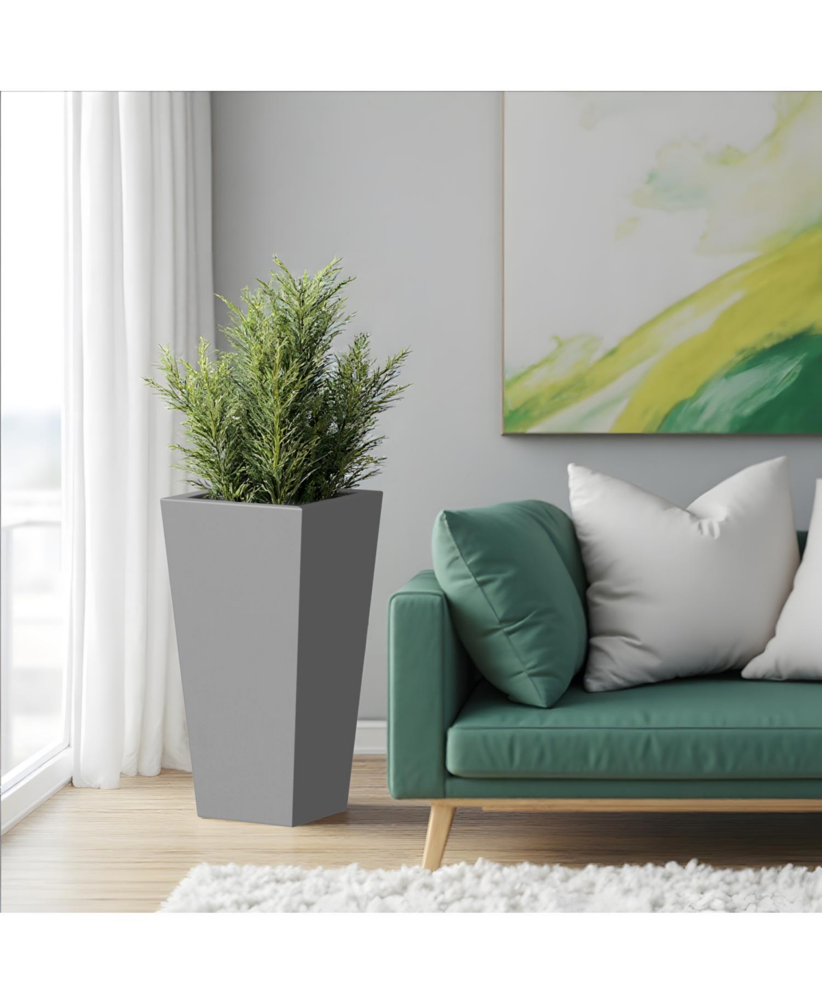 Click here for Metal Tapered Planter - 30" Tall  Burnished G... prices