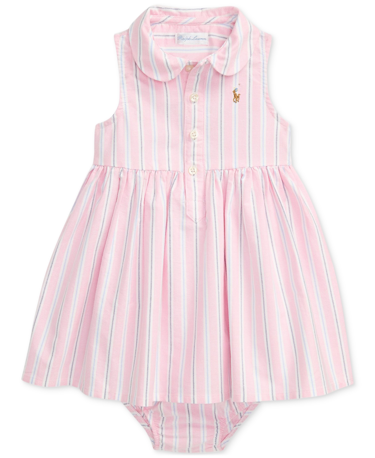 Polo Ralph Lauren Baby Girls Cotton Oxford Dress - Pink