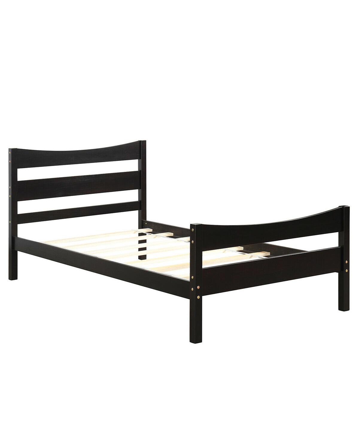 Click here for Gymax Twin Size Platform Bed Frame Foundation w/He... prices