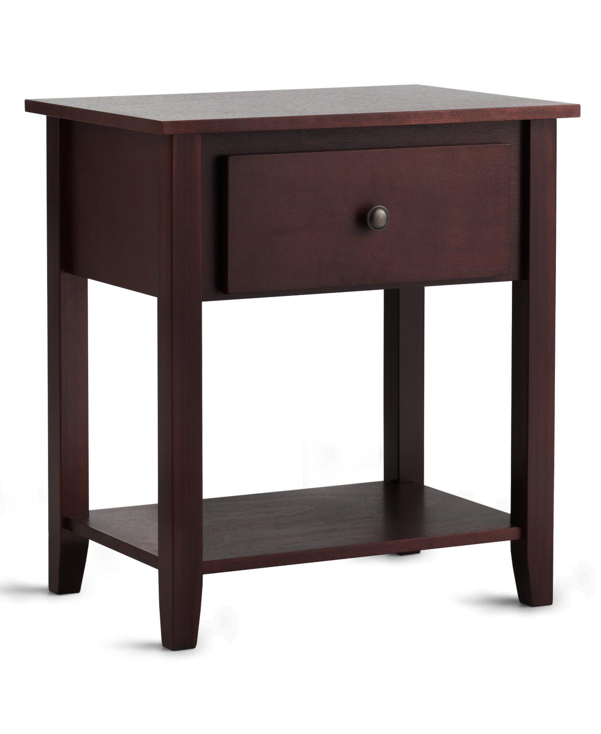 Click here for Nightstand with Drawer and Storage Shelf - Brown prices