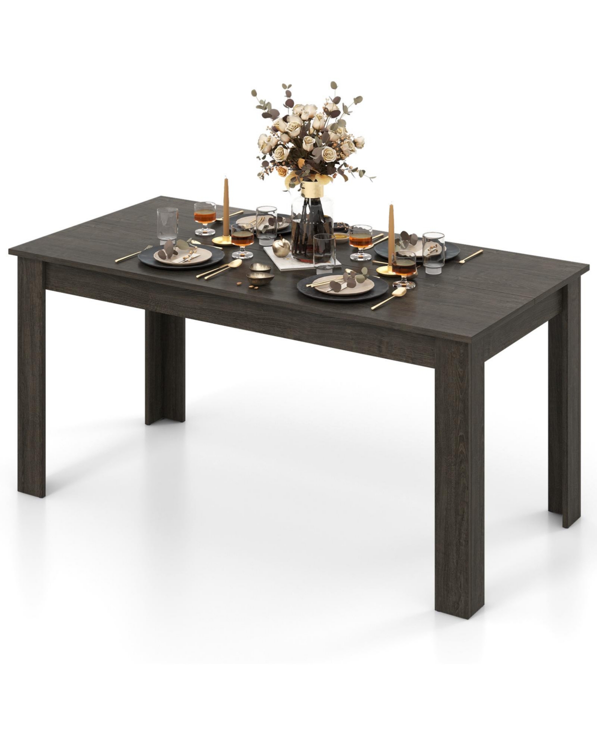 Click here for 63 Inch Rectangular Modern Dining Kitchen Table -... prices