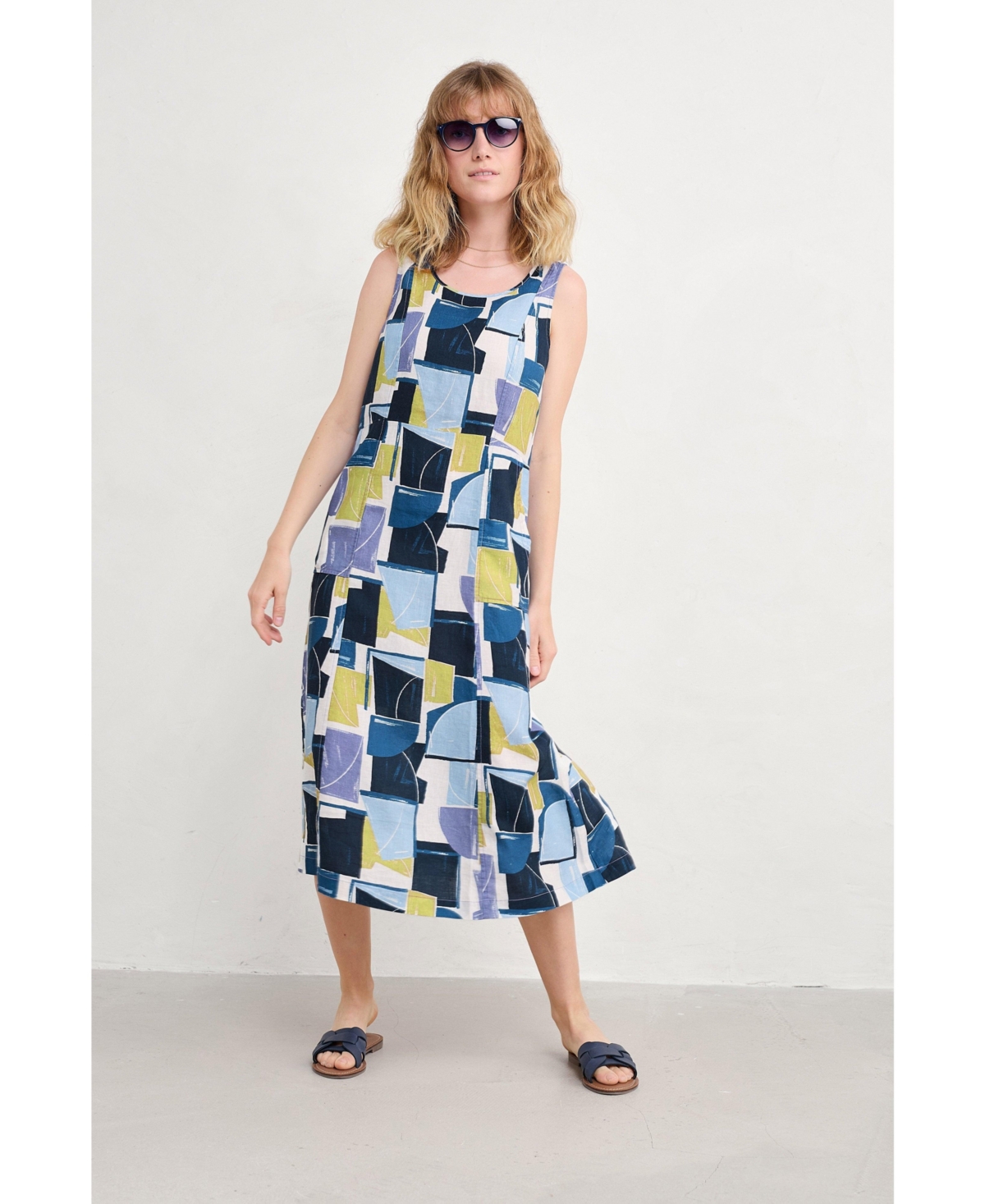 Click here for Seasalt Cornwall Womens Grass Wave Sleeveless Dres... prices