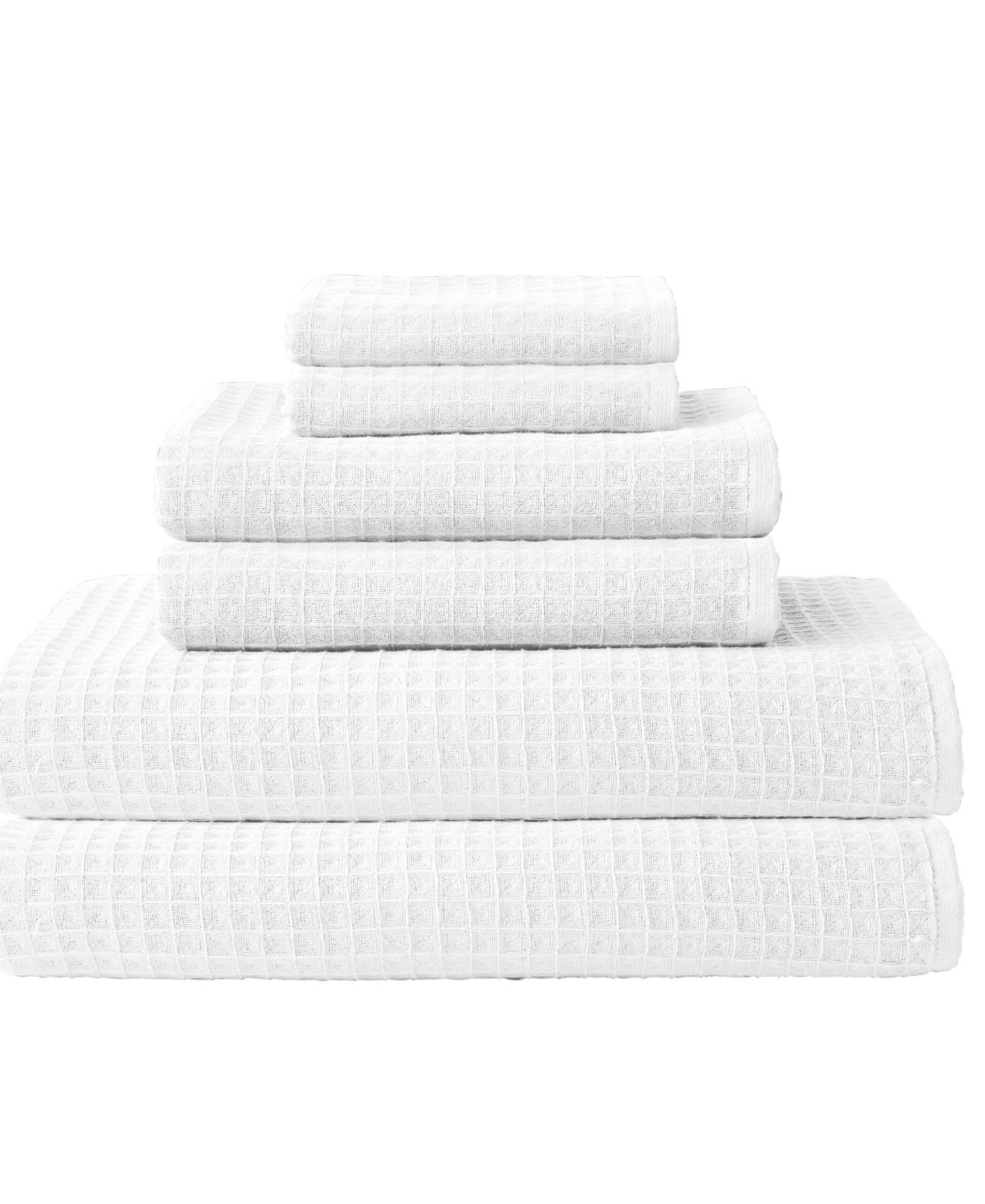 Click here for Uchino Waffle Twist 6-Pc. Bath Towel Set - White prices