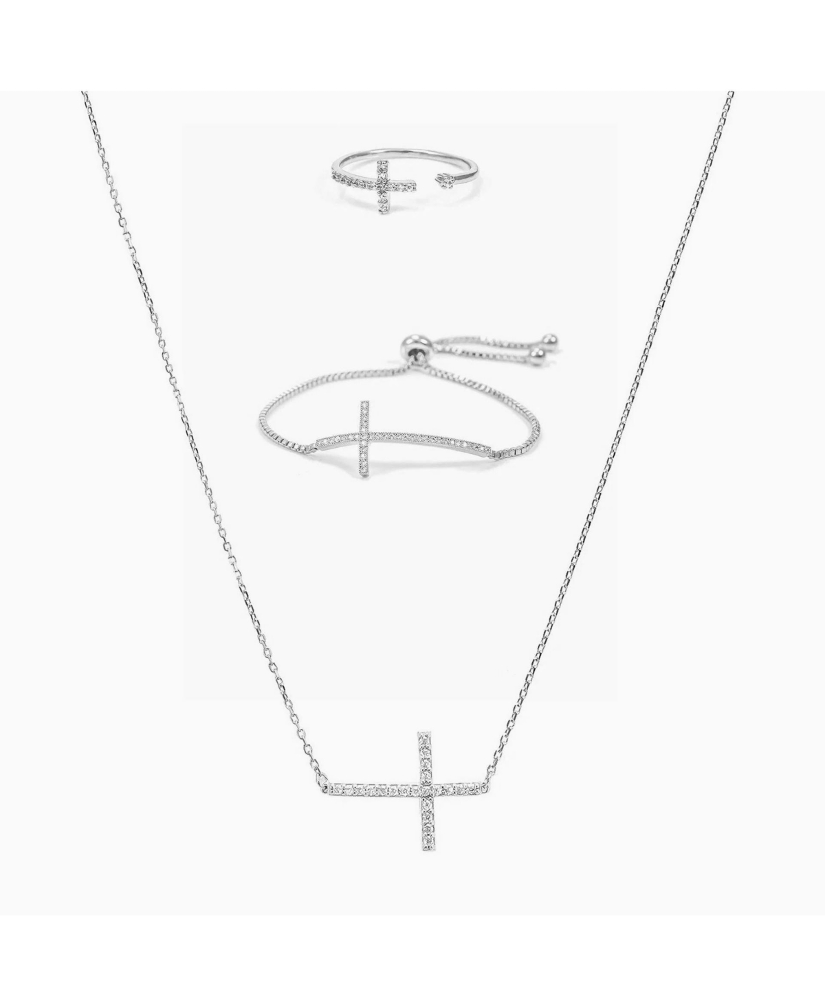 Click here for Horizontal Cross Adjustable Bracelet  Necklace & R... prices