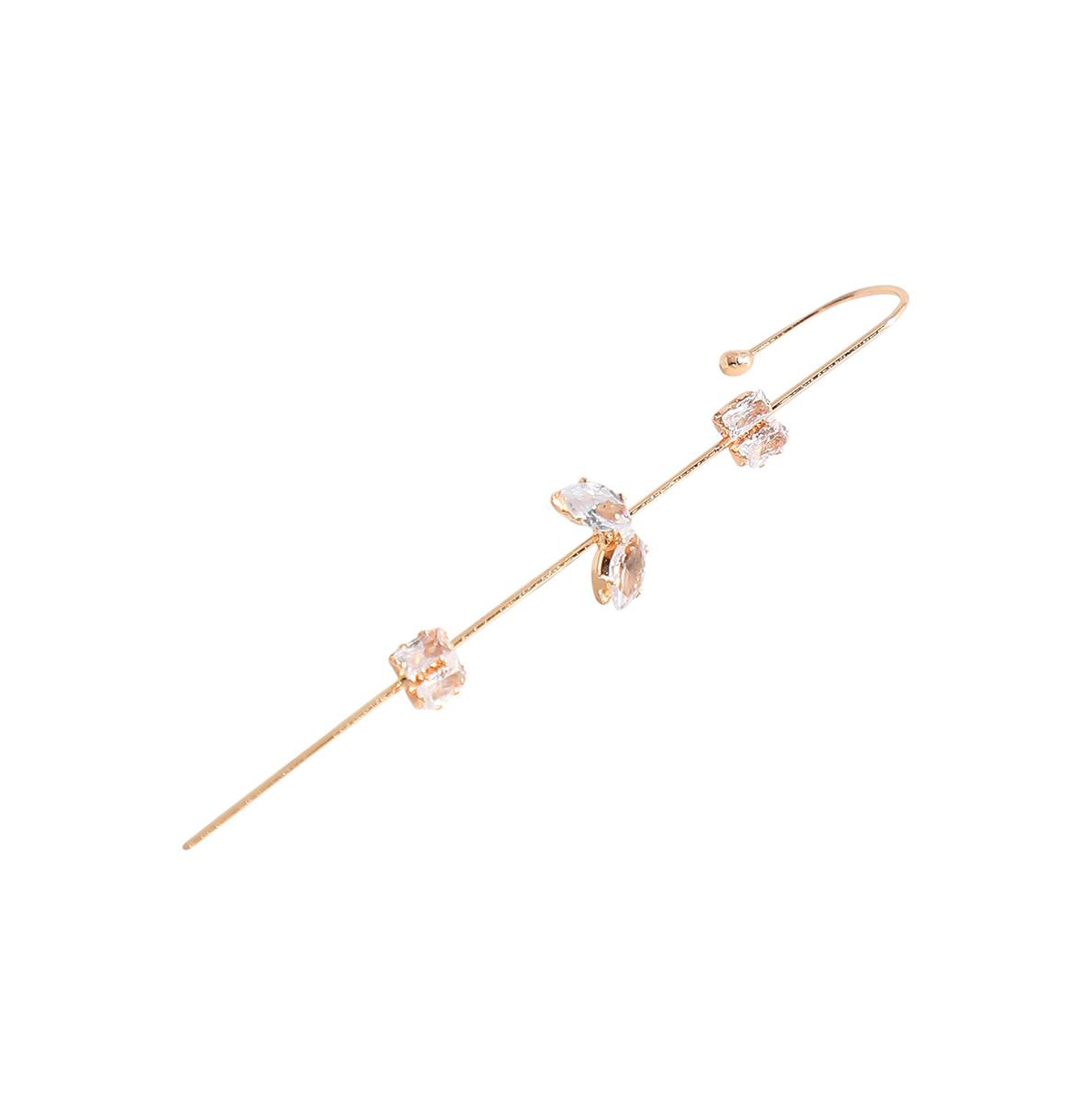 Click here for Sohi Gold-Plated Stones Cuff Earrings For Women -... prices