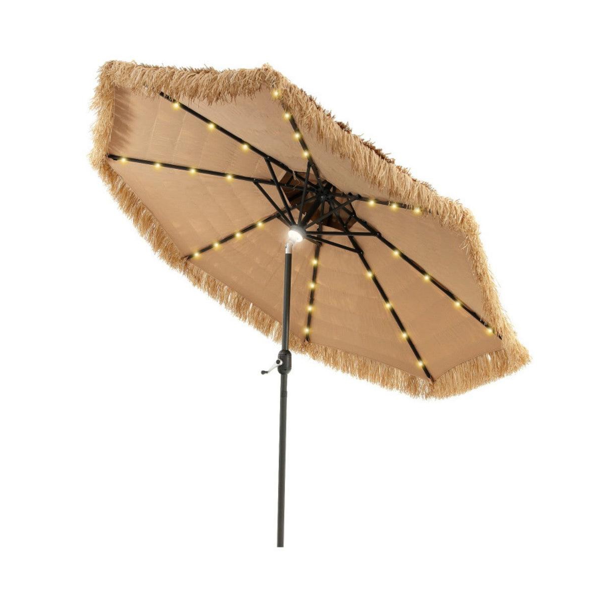 Click here for 9 Feet Solar Powered Thatched Tiki Patio Umbrella... prices