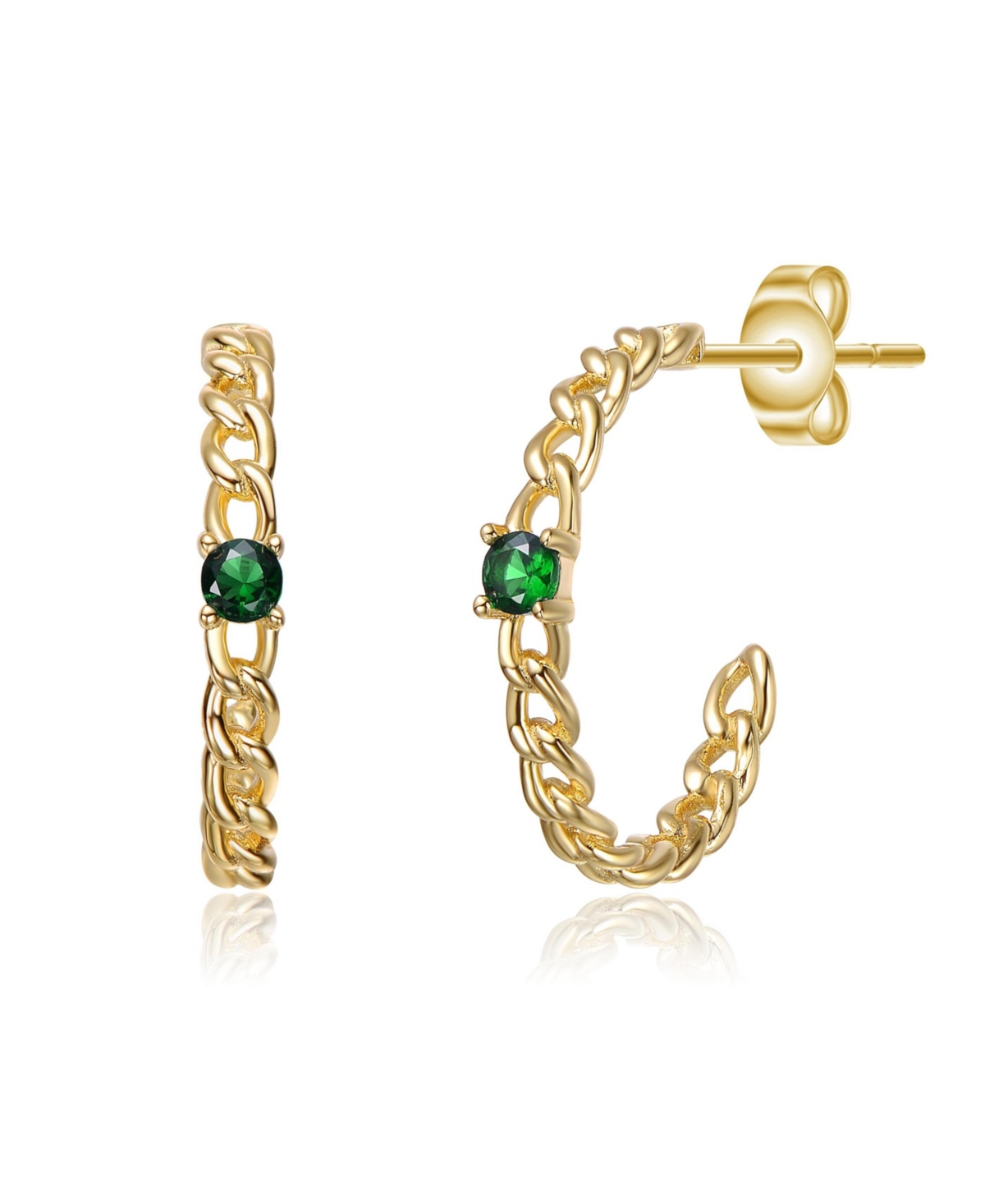 Click here for 14K Gold Plated with Green Cubic Zirconia Braided... prices