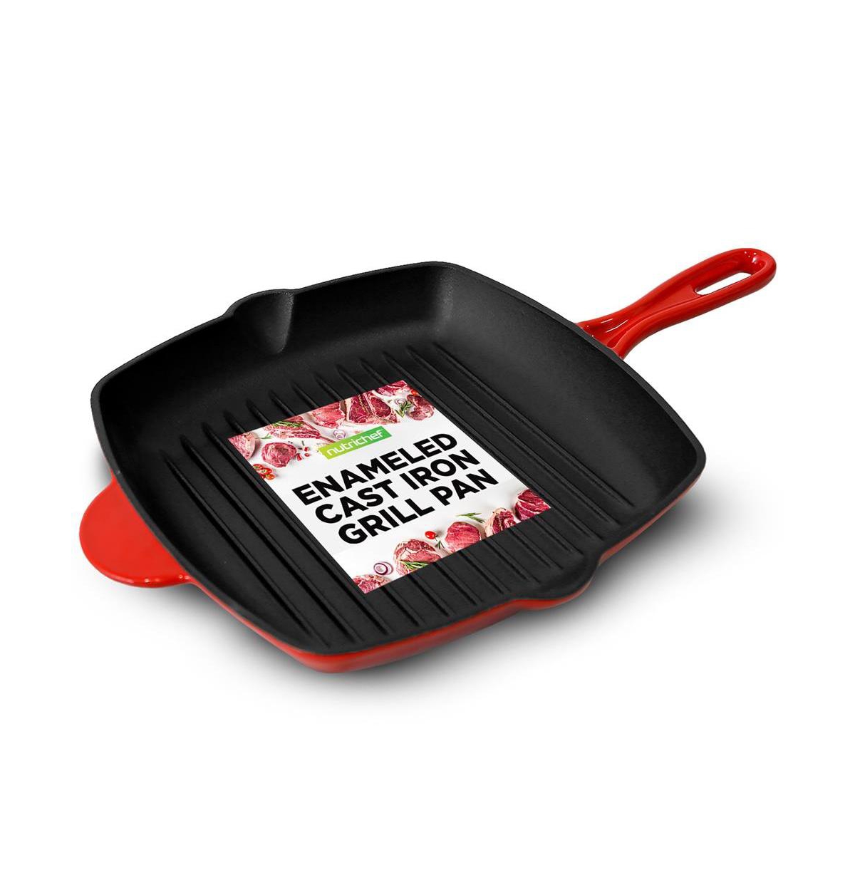 Click here for NutriChef 17.09” Heavy-Duty Cast Iron Squar... prices