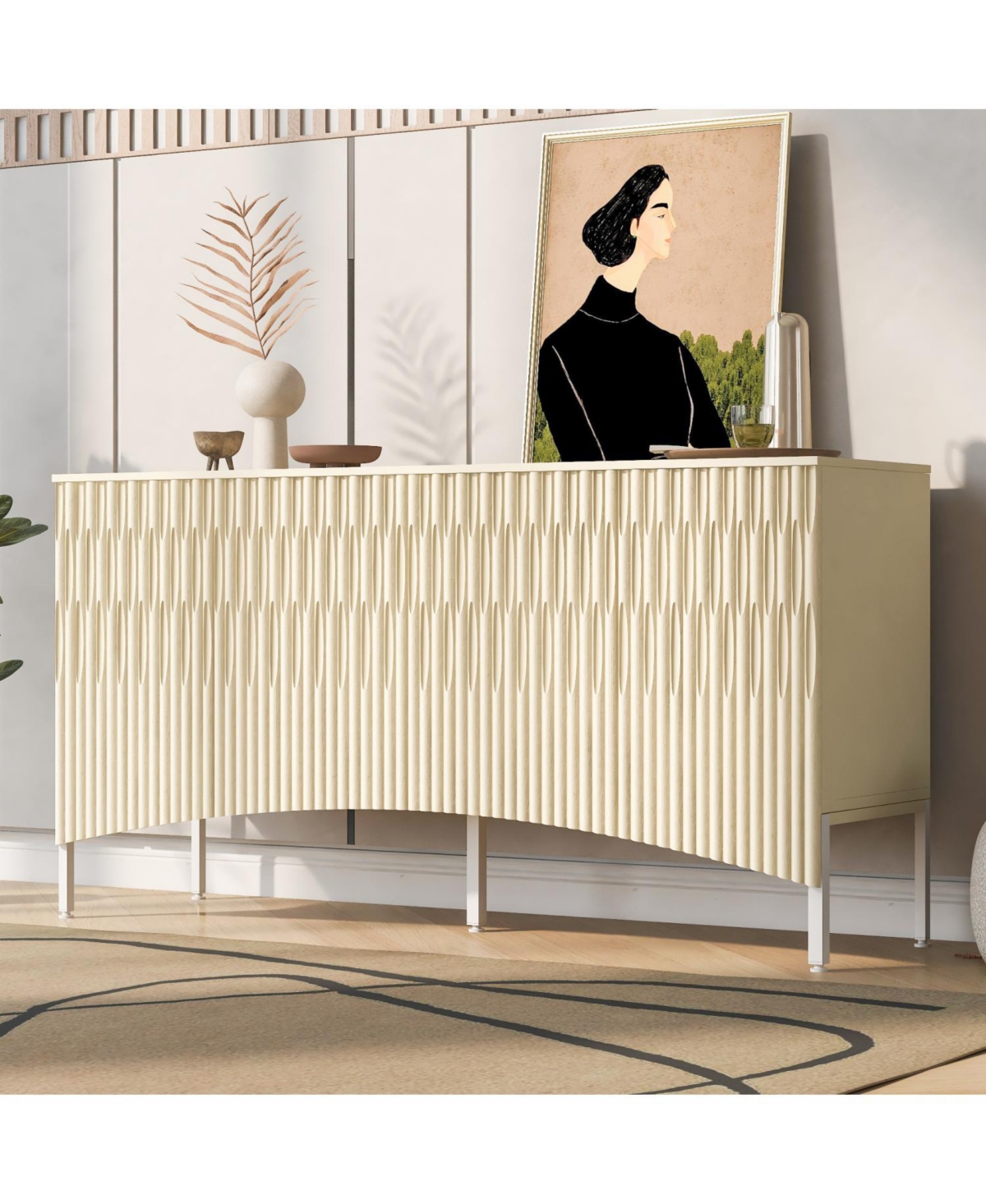 Click here for Curved Door Sideboard - Elegant Storage for Living... prices