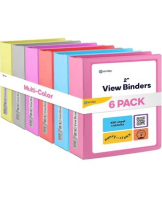 2 Inch 3 Ring Binder, 2 Inch D-Ring Clear View Cover with 2 Inside ...