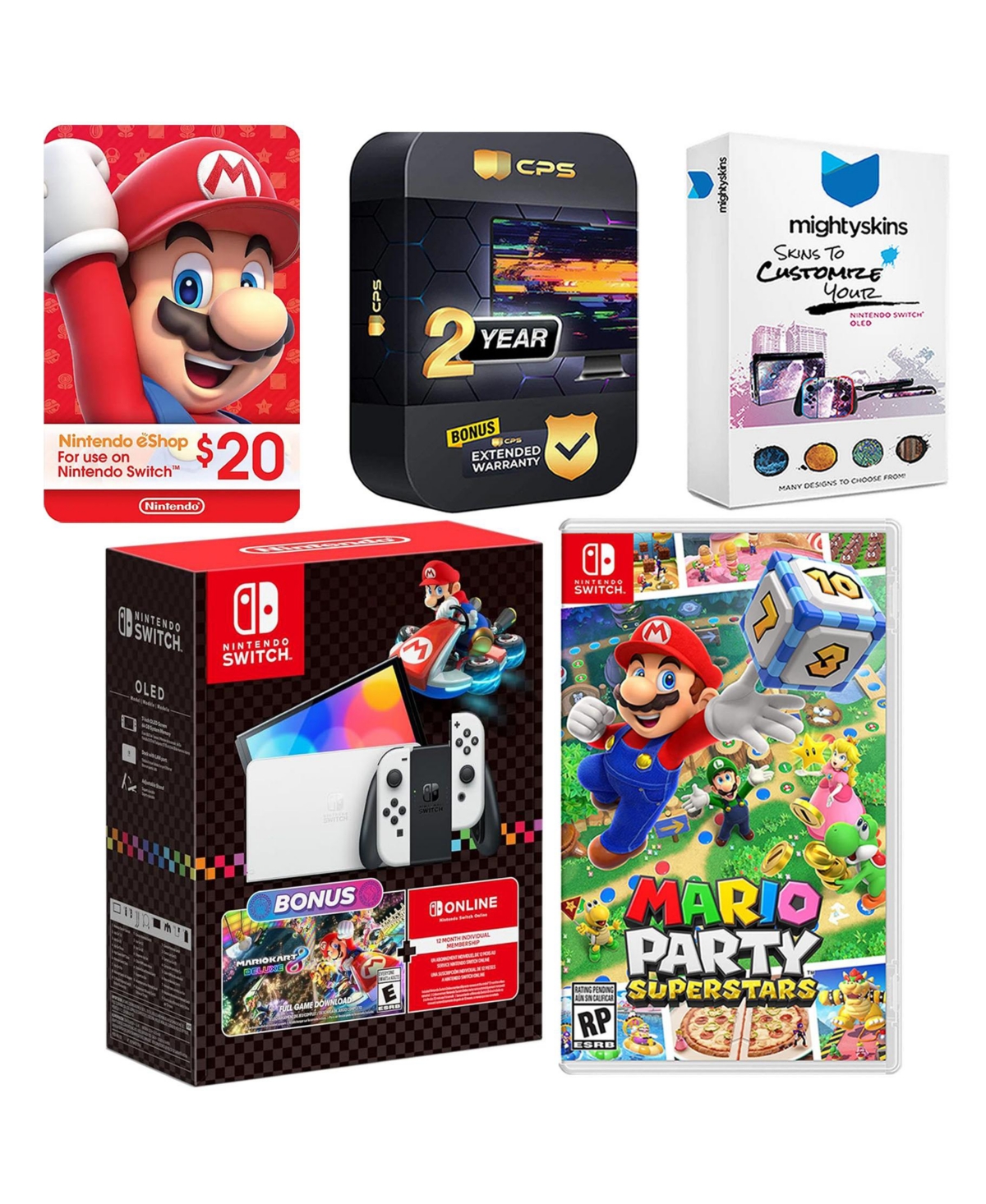 Click here for Nintendo Switch Oled Console Mario Kart 8 Bundle w... prices
